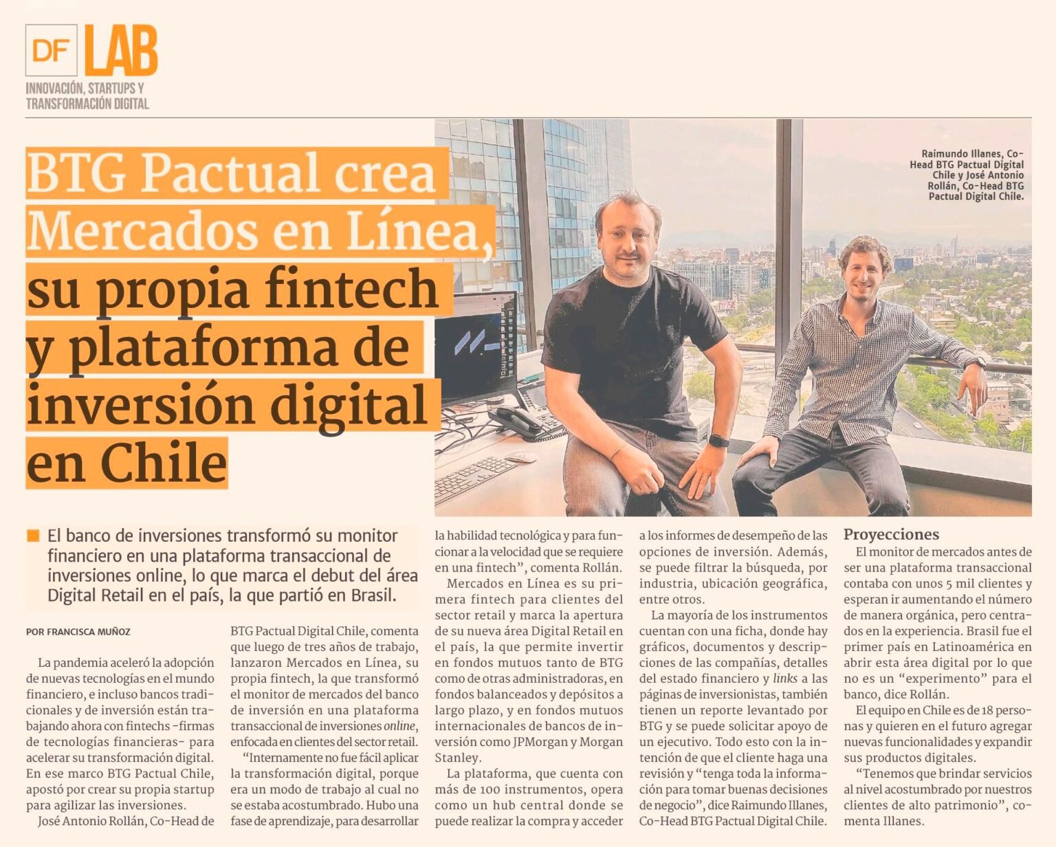 BTG Pactual crea Mercados en Línea, su propia fintech y plataforma de ...